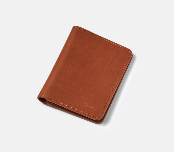 Tobacco Brown Ridge Bifold — 100% Leather Everyday Carry