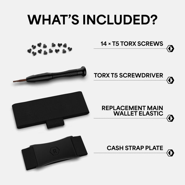 Ridge Wallet Parts | Cash Strap Kit - Black