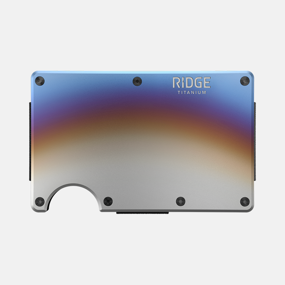 Titanium Wallets - RFID Blocking - Minimalist & Slim w/ Money Clip - Ridge