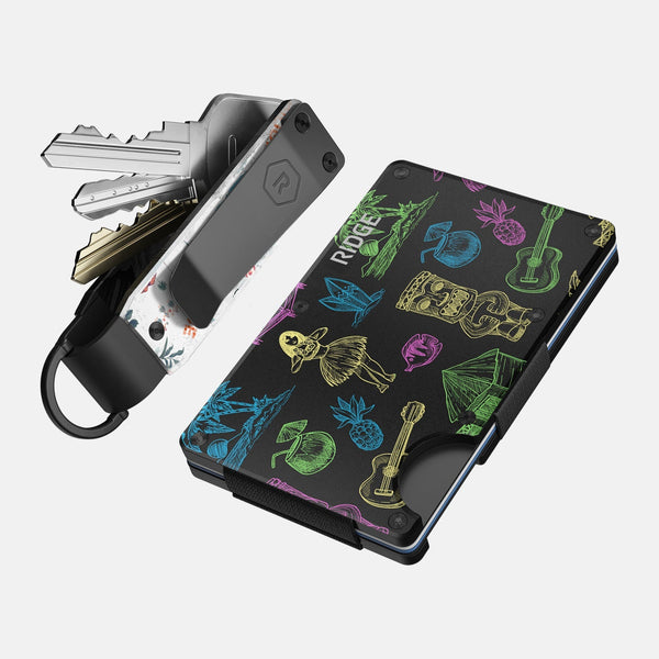 RIDGE | Wallet + KeyCase Kit - Neon Tiki + Aloha - Ridge