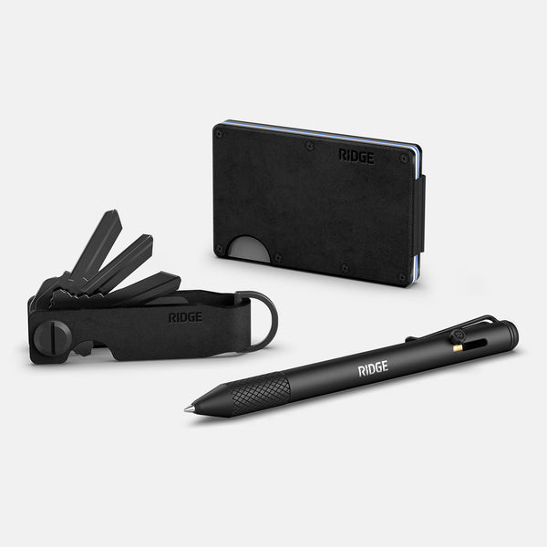 RIDGE | Minimalist Wallet + KeyCase (Key Holder) + Bolt Action Pen Kit ...