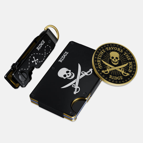 Ridge Wallet + KeyCase - Jolly Roger | Carry the Black Flag