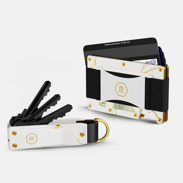 The Ridge: Wallet + Keycase Kit - Kintsugi - White