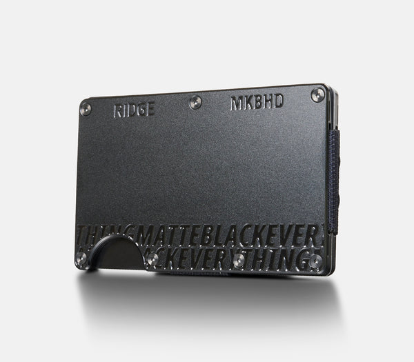 RIDGE x MKBHD | MatteBlackEverything - Ridge Wallet