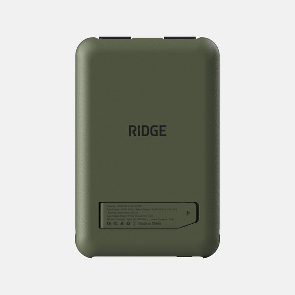 Modern Power Meets Modern Life | Magnetic Power Bank - Matte Olive - Ridge