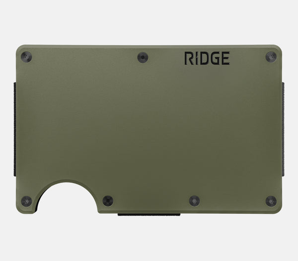 Aluminum Matte Olive Green Wallet | The Ridge