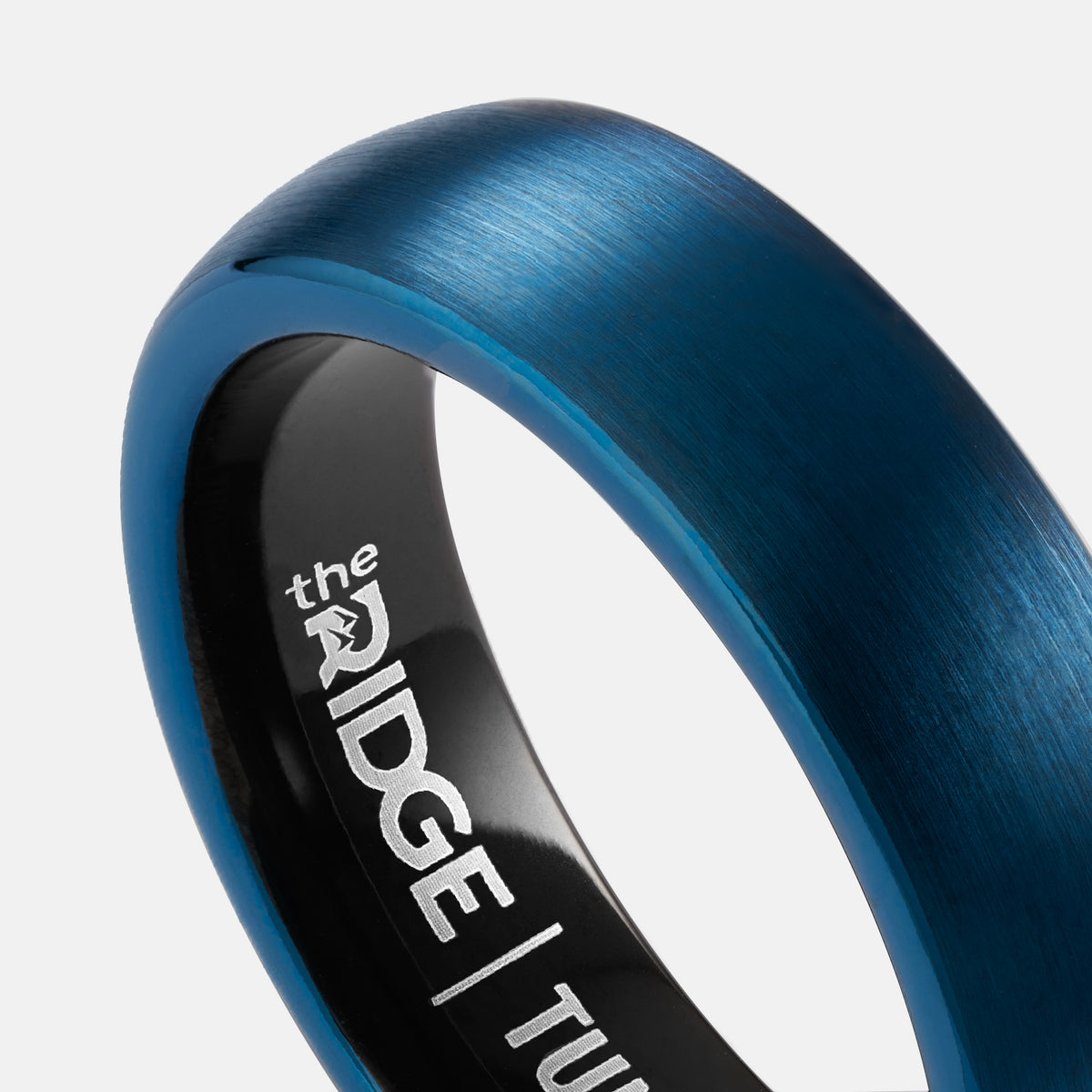 Alpine Navy Men's Tungsten Wedding Band - The Ridge