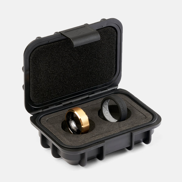 24 Karat Gold Men's Tungsten Wedding Band - The Ridge