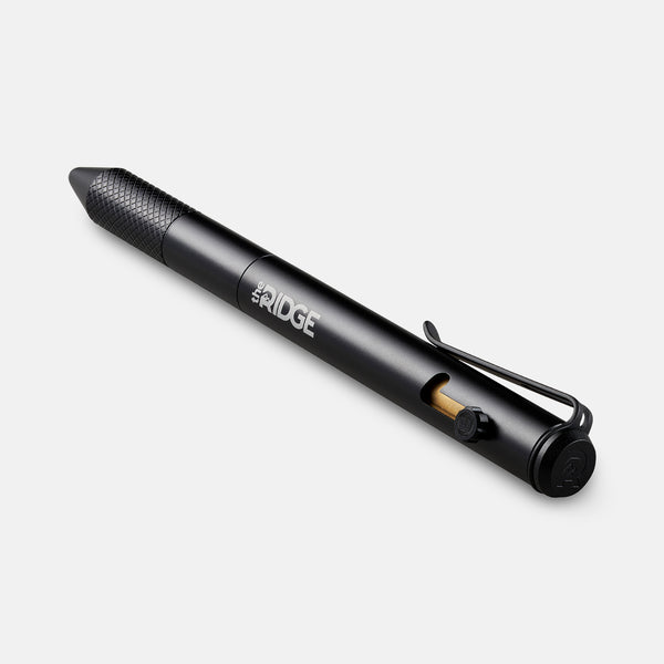 Bolt Action Pen - Black - Knurled Textured Grip // The Ridge