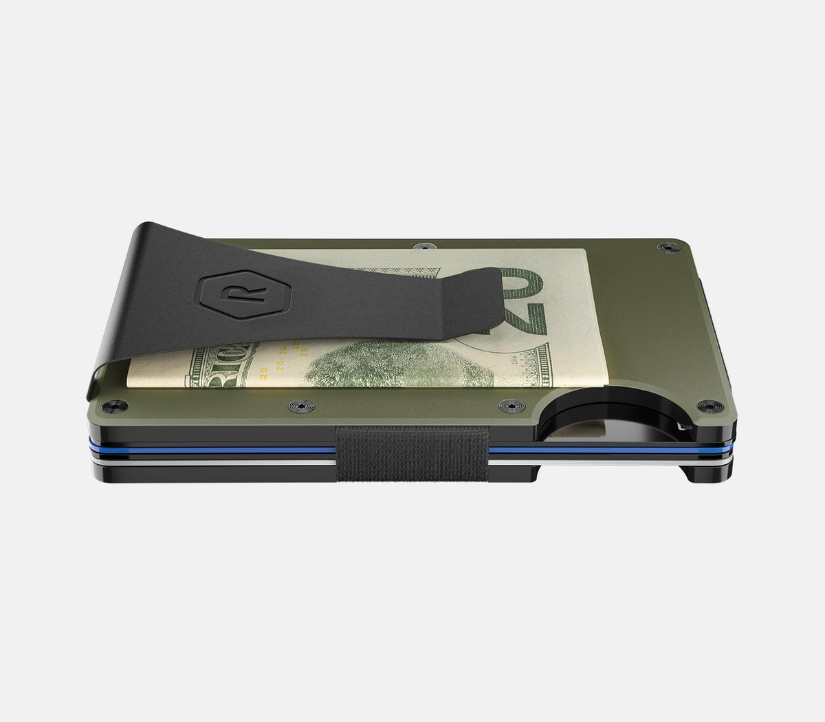 Aluminum Matte Olive Green Wallet | The Ridge