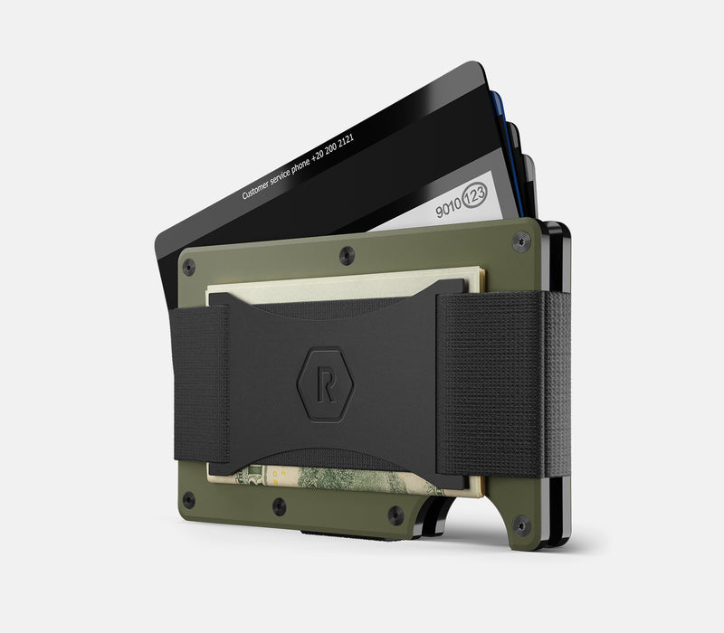 Aluminum Matte Olive Green Wallet | The Ridge