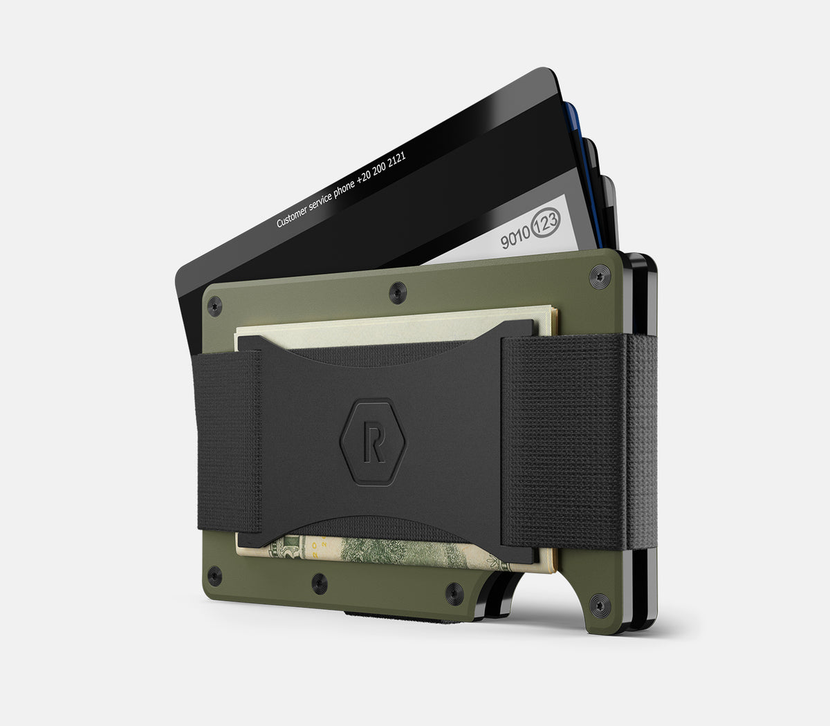 The Ridge Wallet: Titanium - Matte Olive