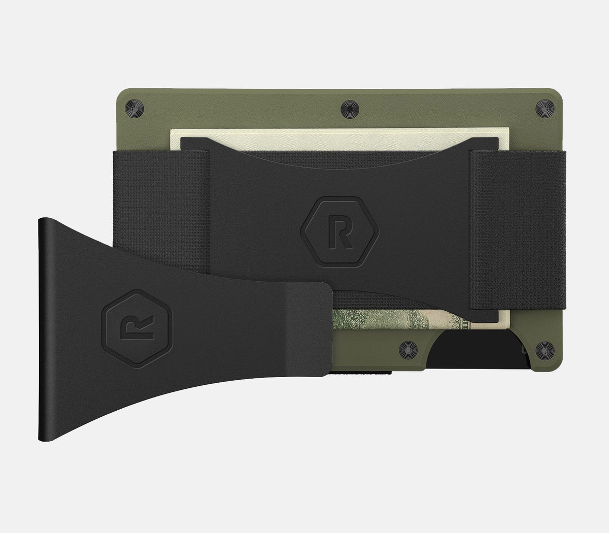Aluminum Matte Olive Green Wallet | The Ridge