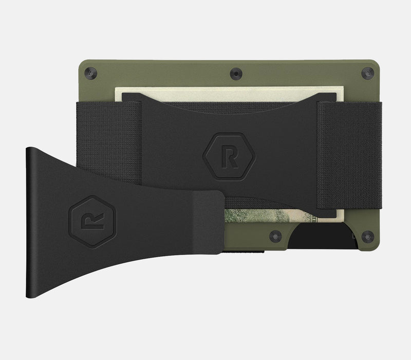 Aluminum Matte Olive Green Wallet | The Ridge
