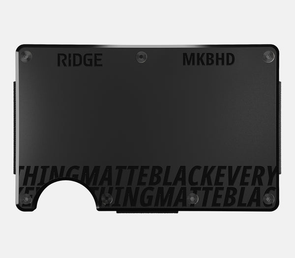 RIDGE x MKBHD | MatteBlackEverything - Ridge Wallet