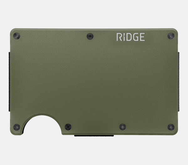 Aluminum Matte Olive Green Wallet | The Ridge