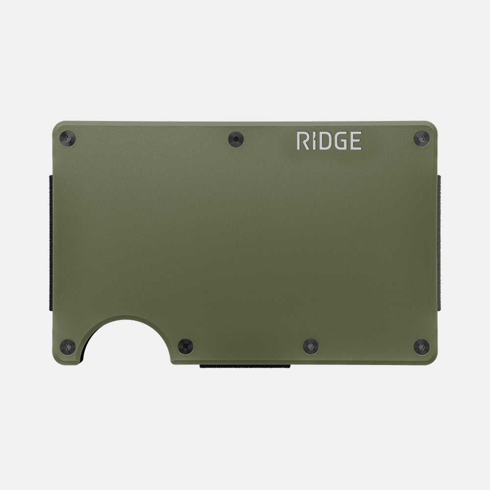 Aluminum Matte Olive Green Wallet | The Ridge