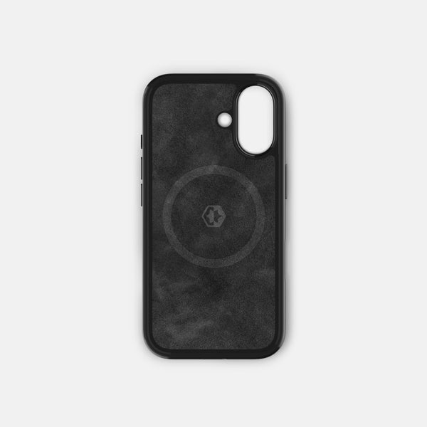 Ridge Phone Case - iPhone 16 - Midnight Black Leather